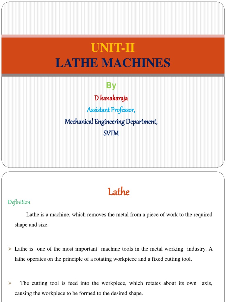 Lathe Machine PDF | PDF | Machining | Industrial Processes
