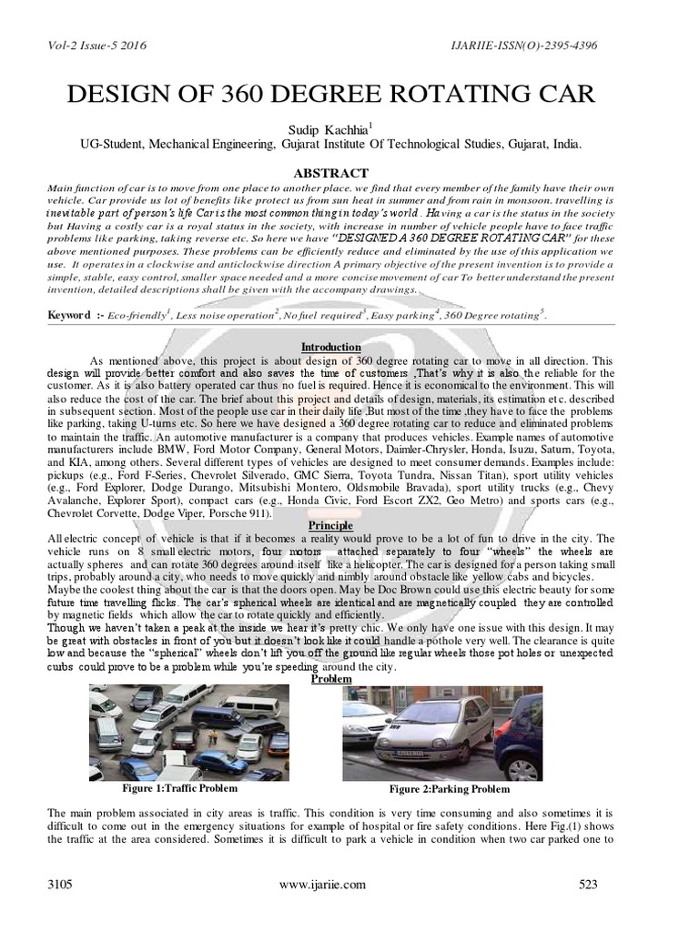 360 Degree Rotating Car Design | PDF | Wheel | Chassis