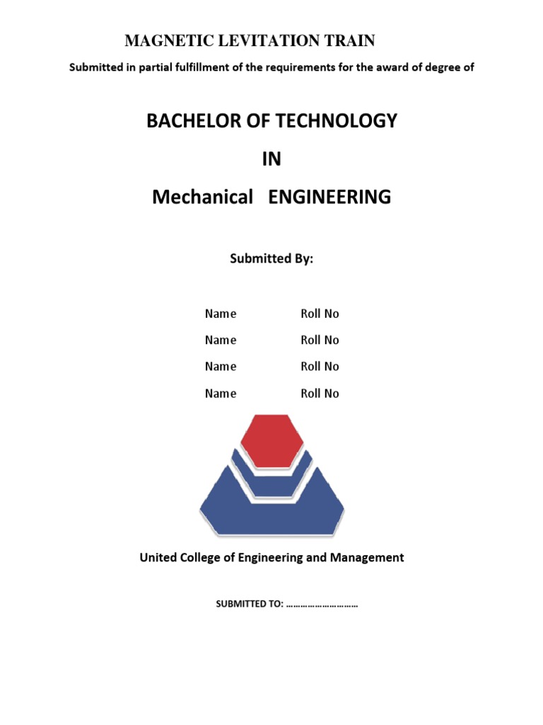 MAGNETIC LEVITATION TRAIN Synopsis | PDF | Magnetic Field | Electric Current