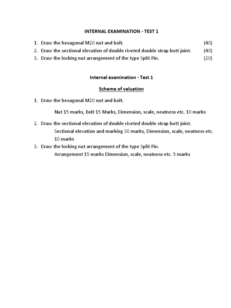 Computer Aided Machine Drawing Lab KTU Lab QP | PDF