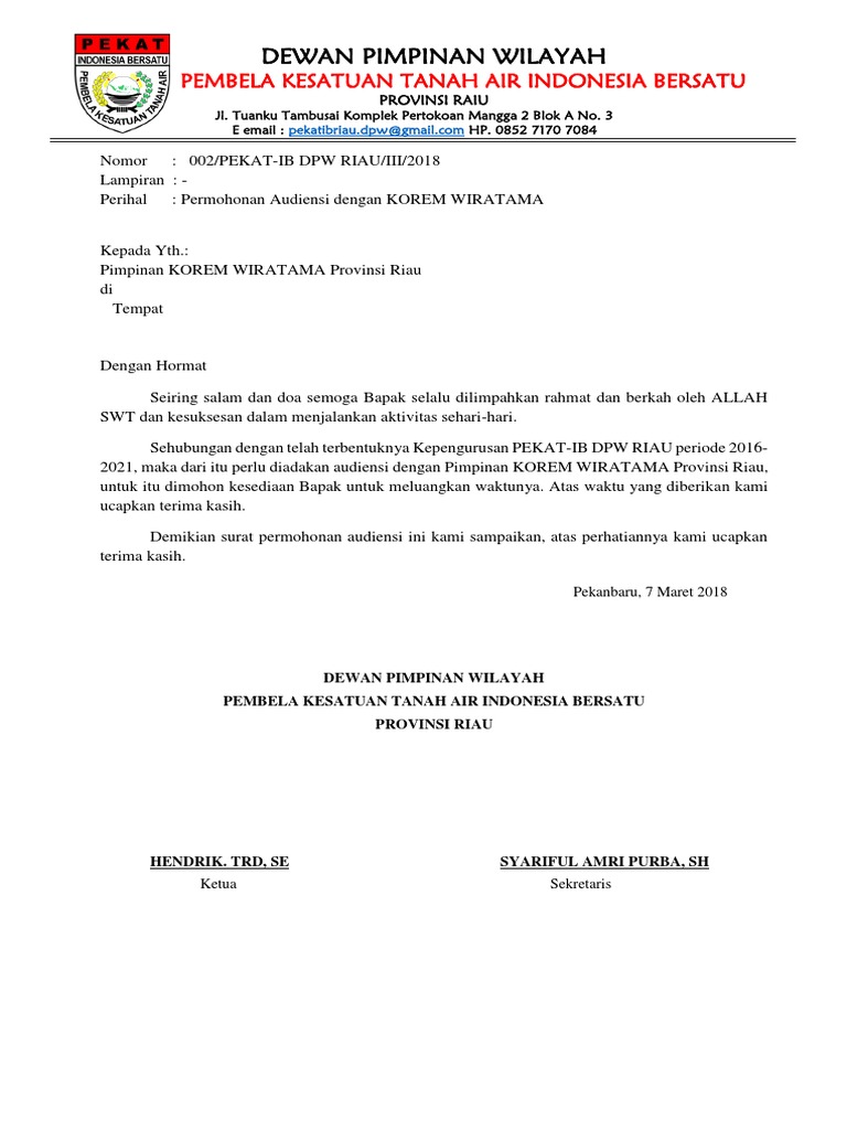 Surat Audiensi | PDF