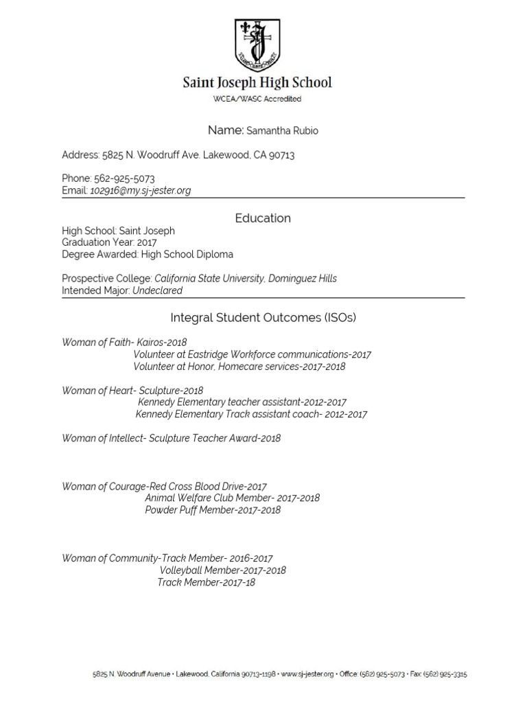 Isos Resume 2018 | PDF