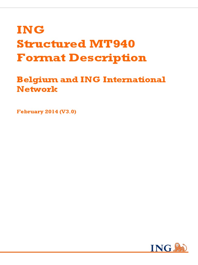 Ing Mt940 Structured Format Description | Debits And Credits ...