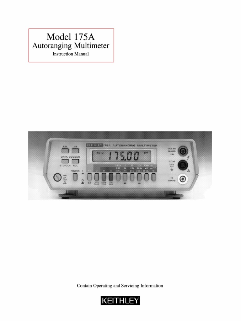 KEITHLEY-175A Instruction Manual | PDF