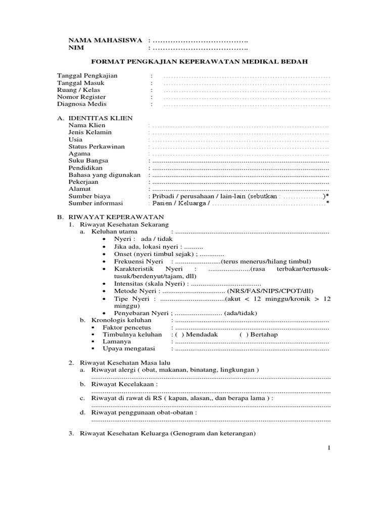 Format Laporan Kasus | PDF