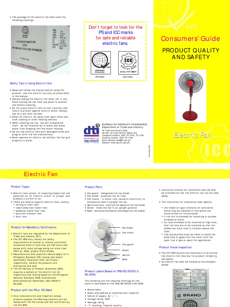 Guide to Selecting a Safe and Compliant Electric Fan: Key ...