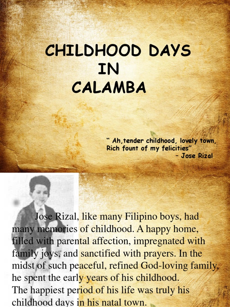 Jose Rizal's Early Childhood PDF Tagalog Language, 42% OFF