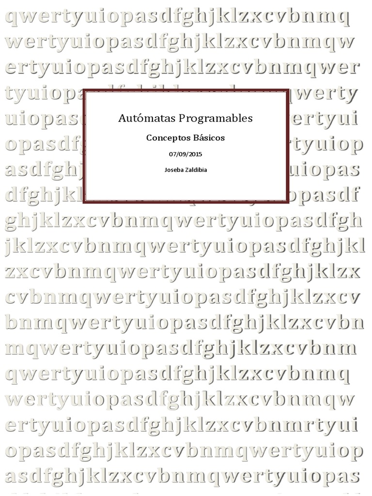 Teoría Tema Autómatas Programables PDF | PDF | Controlador lógico programable | Hardware de la ...