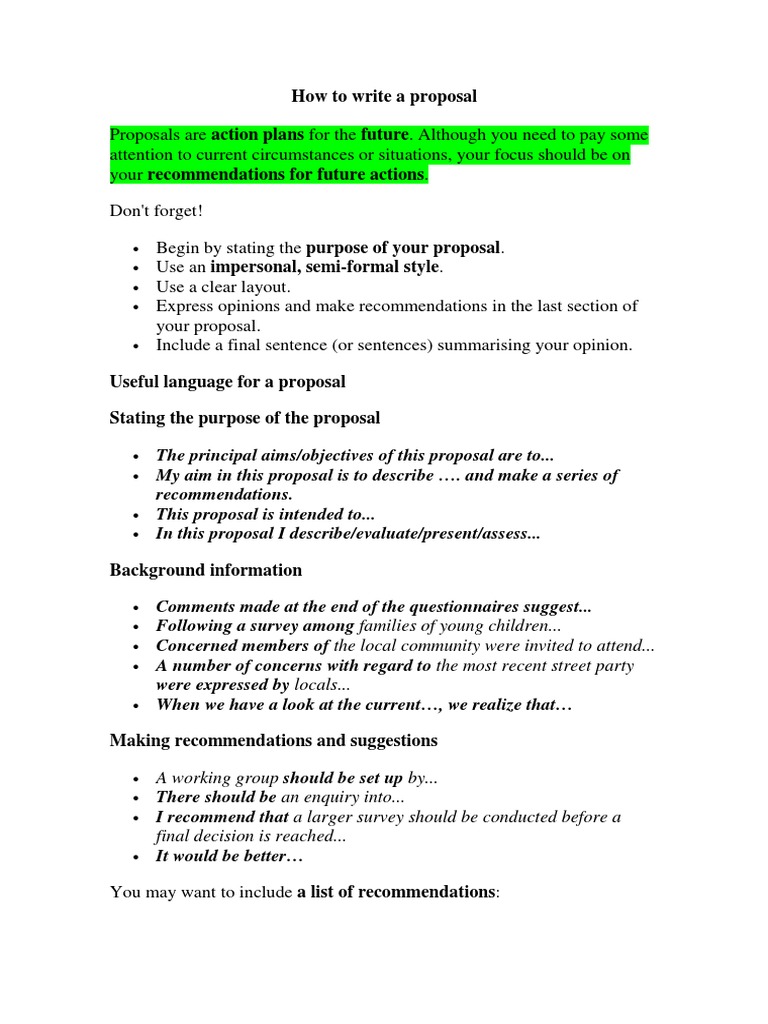 Writing a Formal Proposal Guide | PDF | Career & Growth