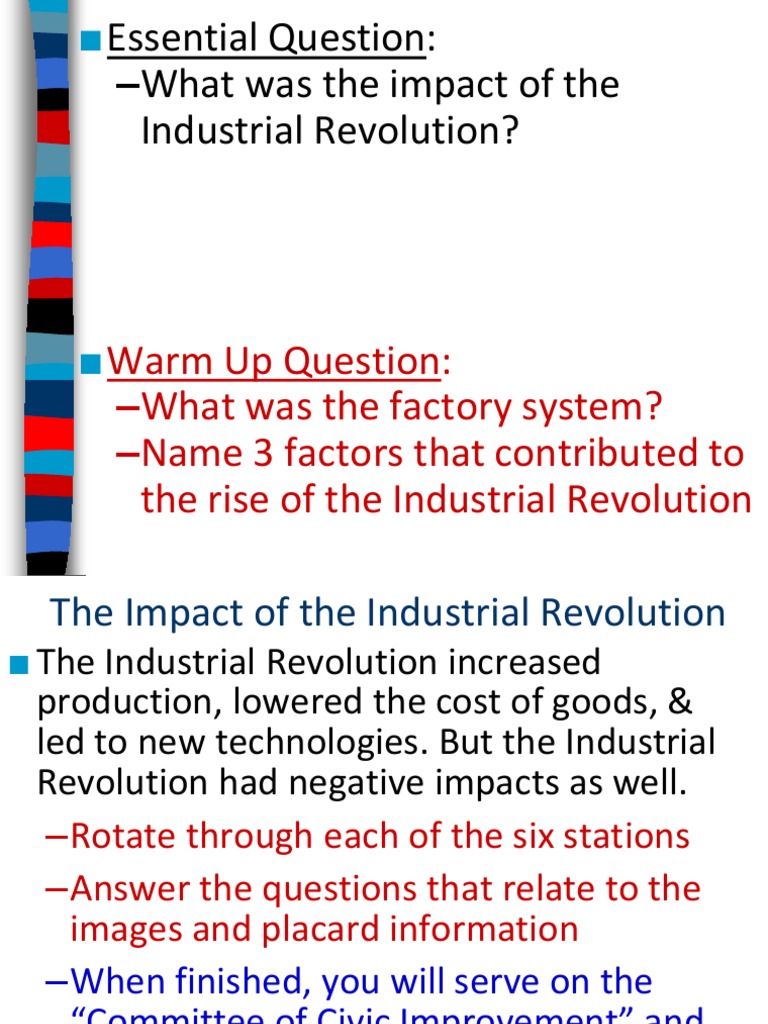 Impact of The Industrial Revolution | PDF | Industrial Revolution ...