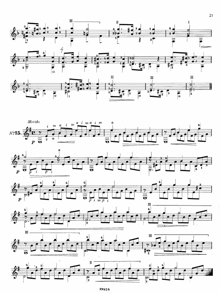 Estudio 15 (F. Sor) | PDF