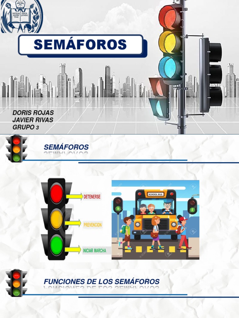 Análisis de los componentes y funciones de los semáforos | PDF ...
