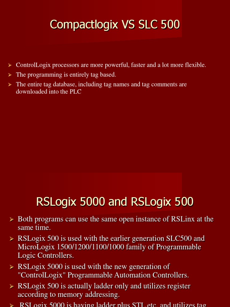 Compactlogix Vs SLC500 | PDF