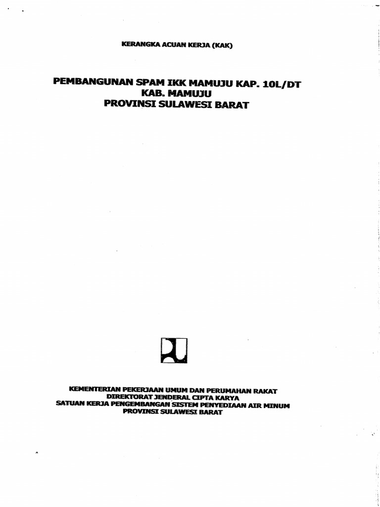 Contoh KAK Dan TOR | PDF