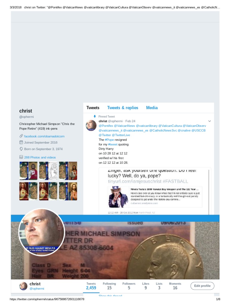 Christ: Tweets | PDF | Internet