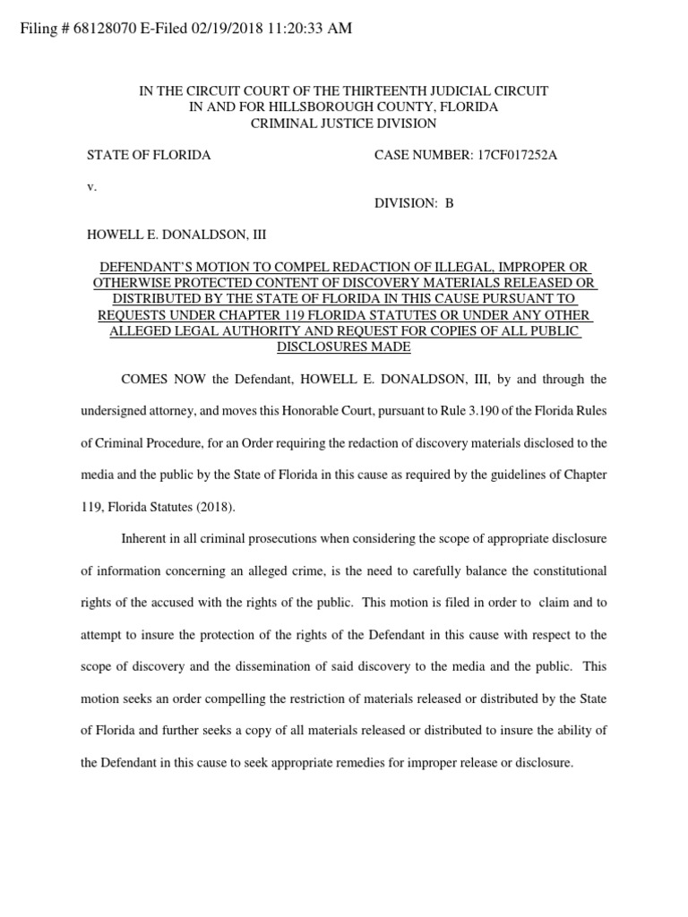 Defense Asks To Redact Materials in Seminole Heights Serial Killings ...