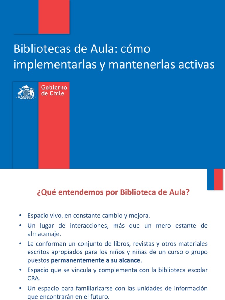 0 PPT Bibliotecas de Aula | Descargar gratis PDF | Bibliotecas | Diseño