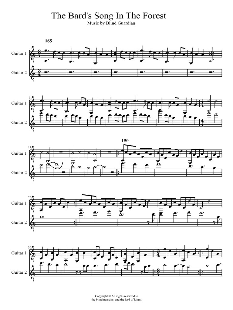 346411-The Bards Song in The Forest | PDF | All Rights Reserved | Civil ...