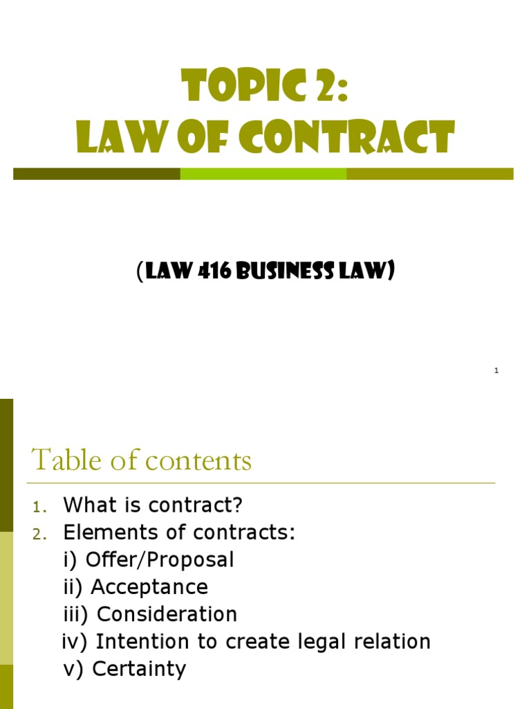 Contract Law Fundamentals | PDF | Misrepresentation | Offer And Acceptance