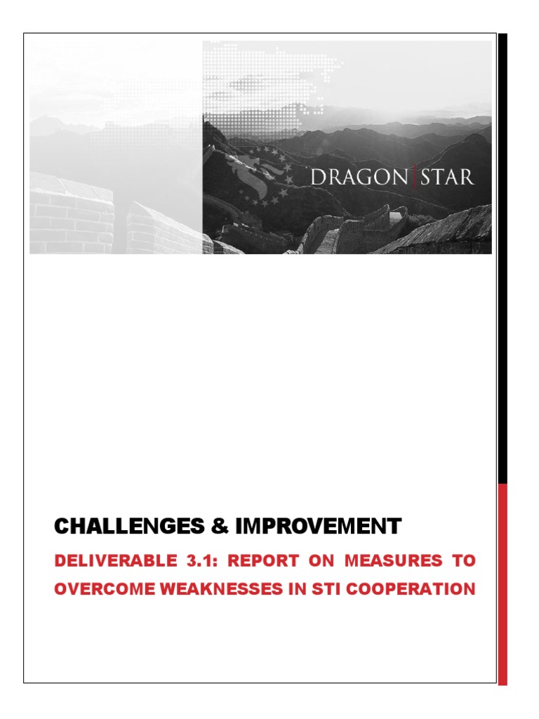 Challenges & Improvement: Deliverable 3.1: Report On Measures To ...
