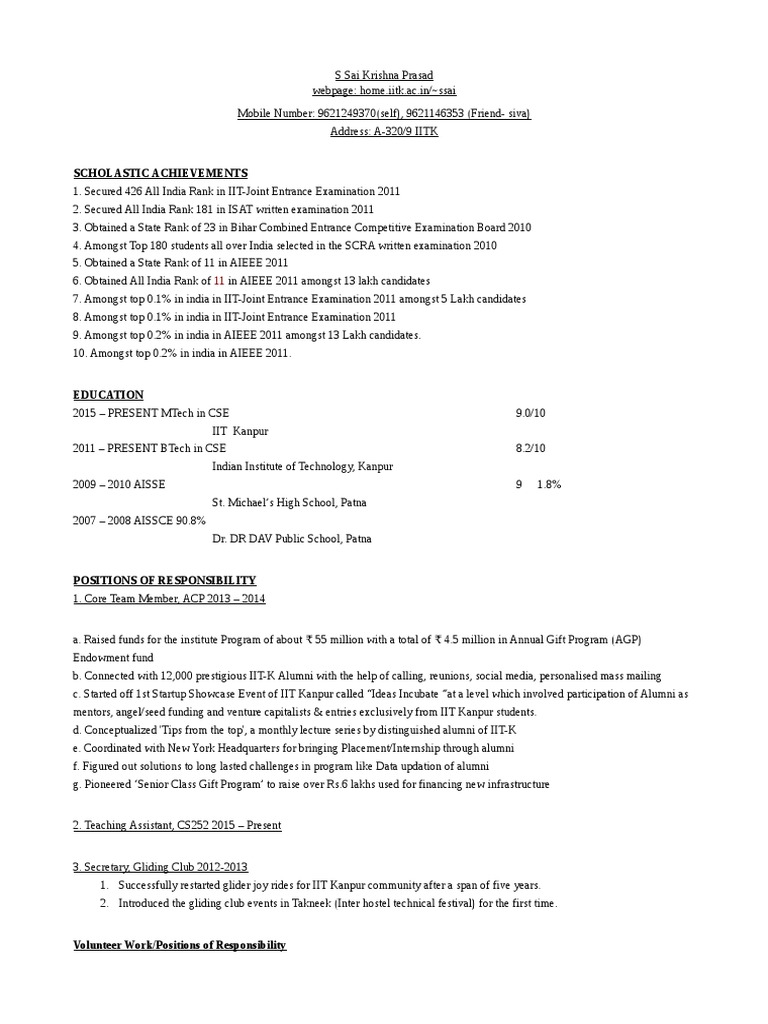 Scholastic Achievements | PDF | Databases | Machine Learning