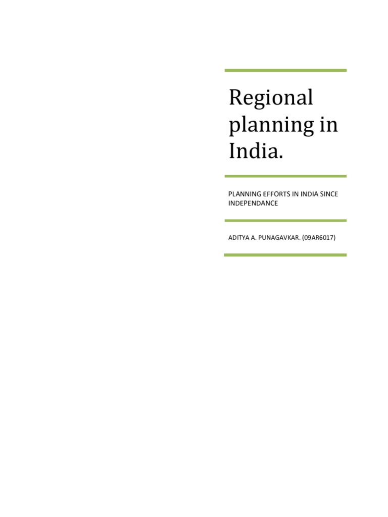 Regional Planning India | PDF | Urban Planning | Economic Development