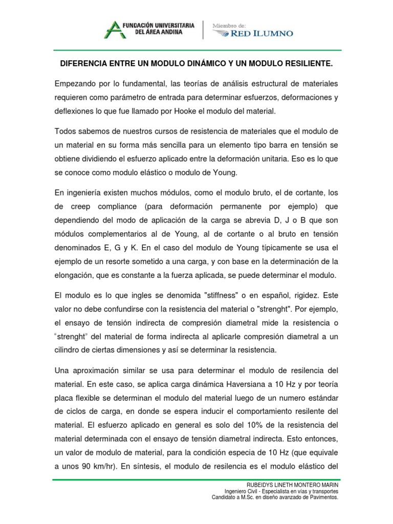 Diferencia Entre Un Modulo Dinámico y Un Modulo Resiliente | PDF ...