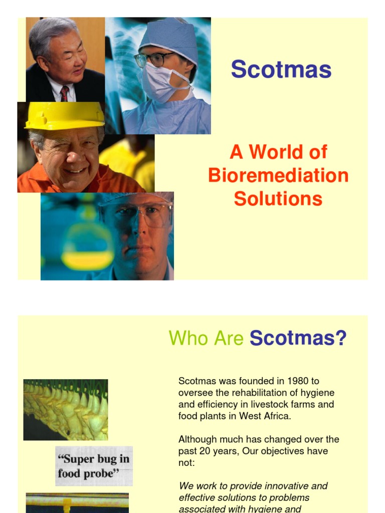 Scotmas: A World of Bioremediation Solutions | PDF | Environmental ...