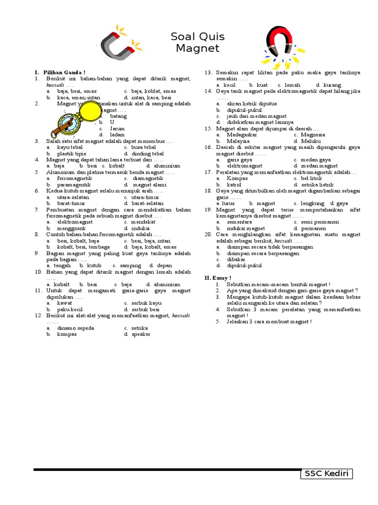 Soal - Magnet Kls 6 | PDF