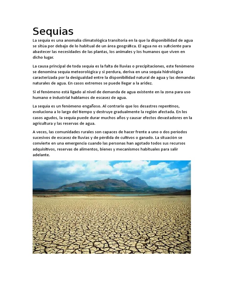 Sequias | PDF | Tipos de erupciones volcánicas | Sequía