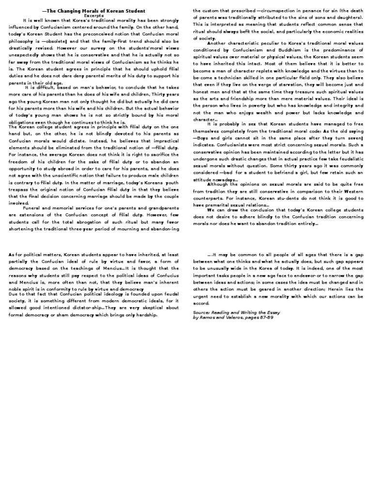Evolving Morality of Korean Students | PDF | Confucianism | Morality