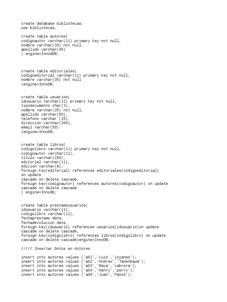 Ejercicio Mysql | PDF | Bases de datos | Gestión de datos