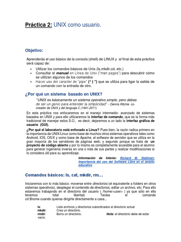 Taller2 Unix | PDF | Unix | Archivo de computadora