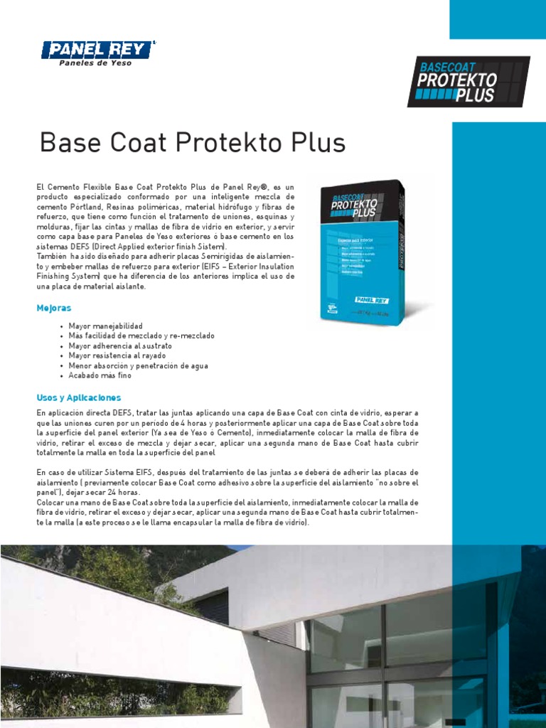 Base Coat | PDF | Paneles de yeso | Cemento