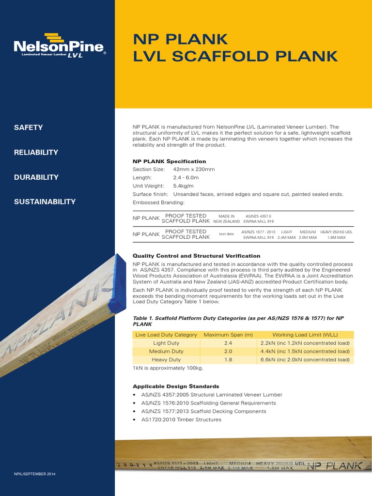 NP Plank LVL Scaffold Plank: Safety Reliability Durability ...