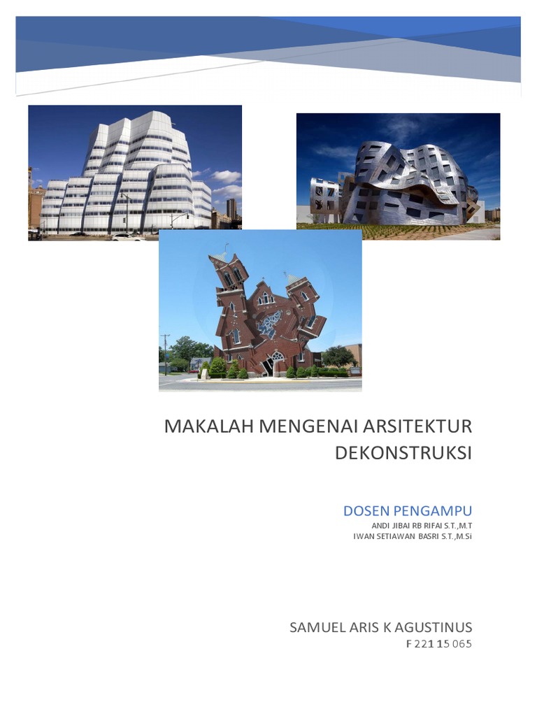 Sejarah Arsitektur Dekonstruksi | PDF Sejarah Arsitektur Dekonstruksi | PDF