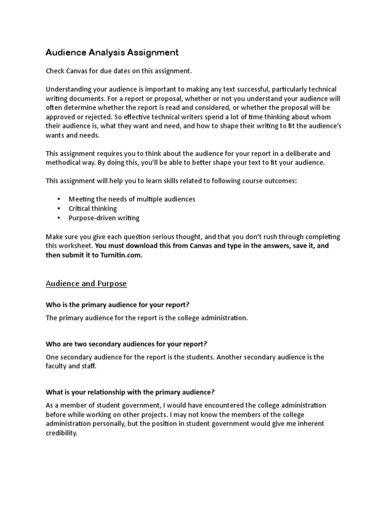audience analysis pdf | Document | Communication
