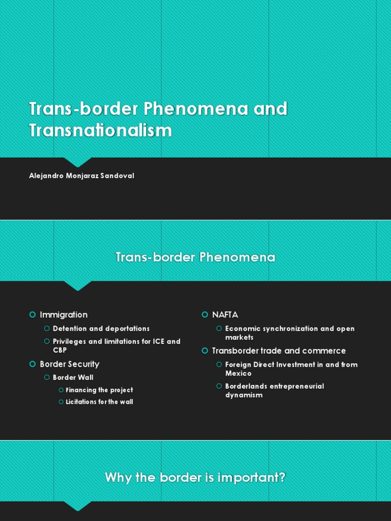 Transborder Phenomena As Element of Relationship Building Between ...