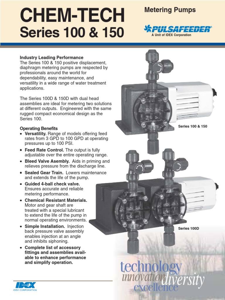 Bomba Pulsafeeder 30 GPD, 100 Psi | PDF | Pump | Gas Technologies