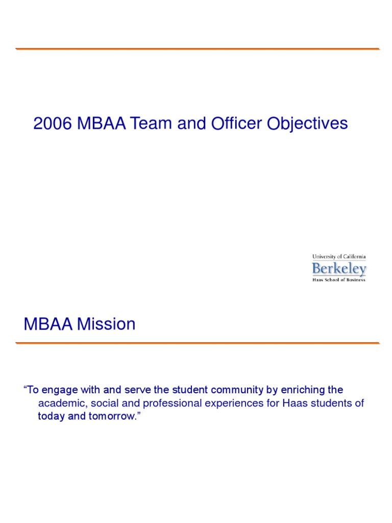 MBAA TownHall Fall 2006 | PDF | Master Of Business Administration ...