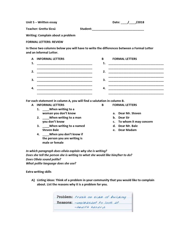 Summit 1 - Unit 5 - Writing Essay | PDF | Communication