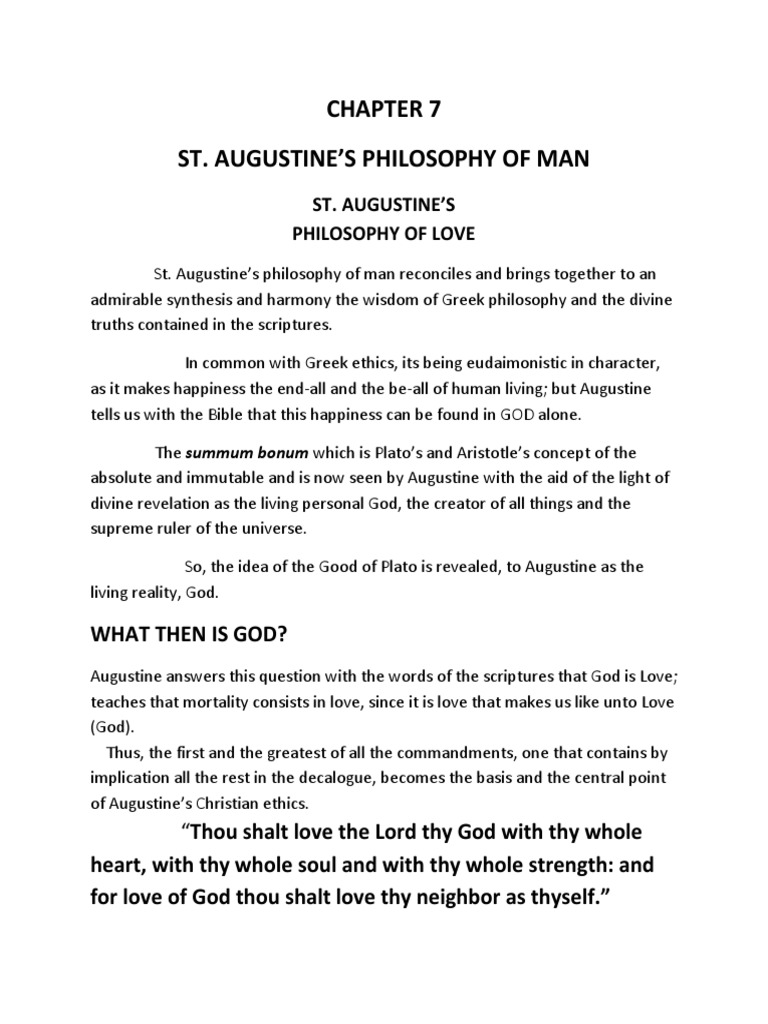 St. Augustine'S Philosophy of Man: What Then Is God? | PDF | Augustine Of Hippo | Love