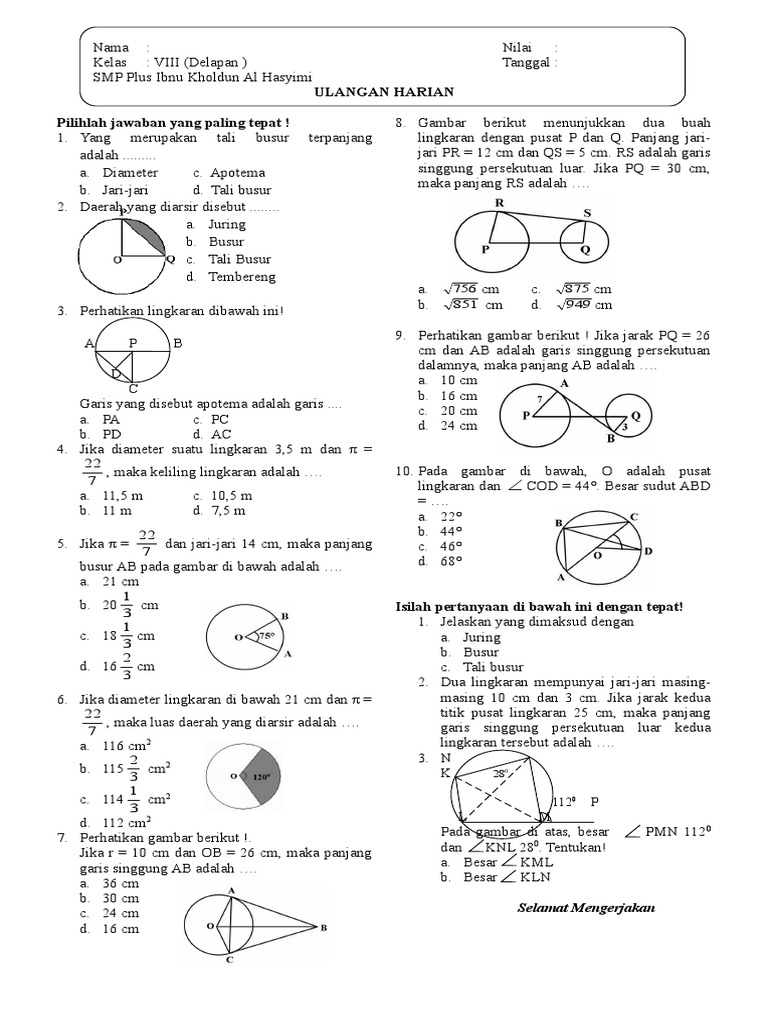 Lingkaran | PDF | Metode & Bahan Ajar