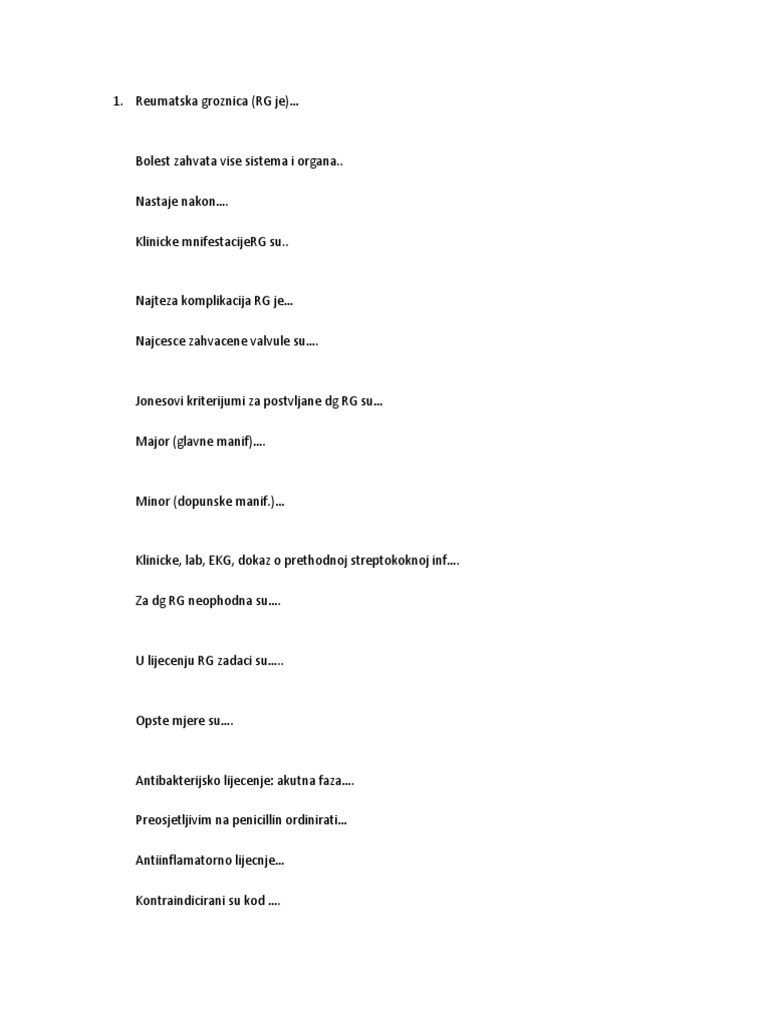 Pitanja - Interna Medicina - File A | PDF