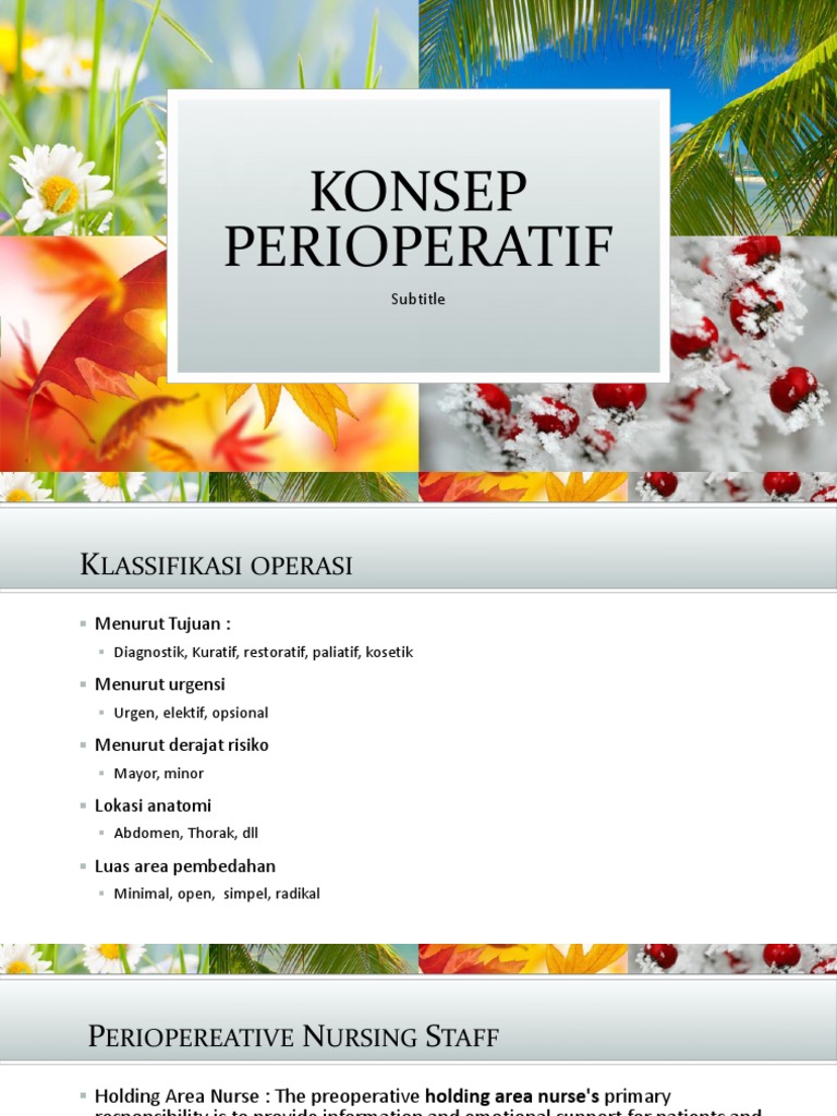 Konsep Perioperatif: Subtitle | PDF