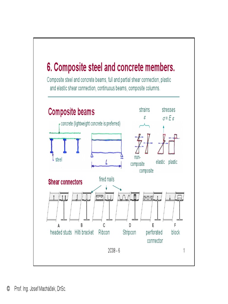 Composite Steel and Concrete Members | PDF | Beam (Structure) | Buckling