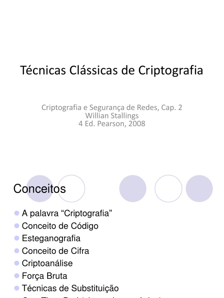 Clássicas Criptografia Técnicas | PDF | Criptografia | Chave (criptografia)