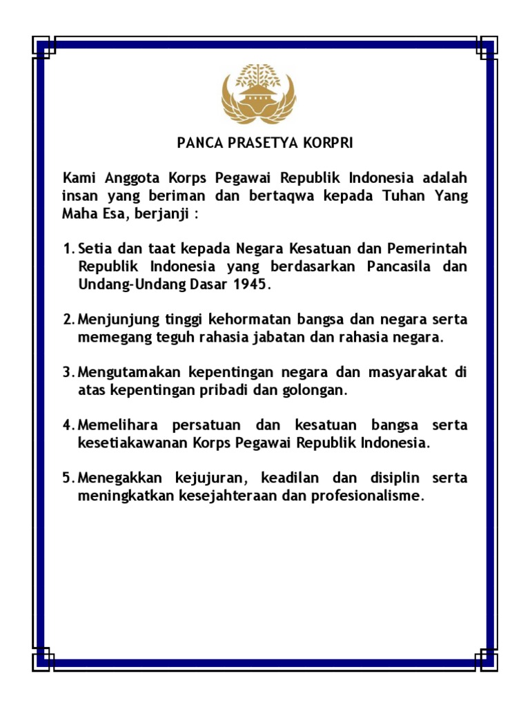 Panca Prasetya Korpri