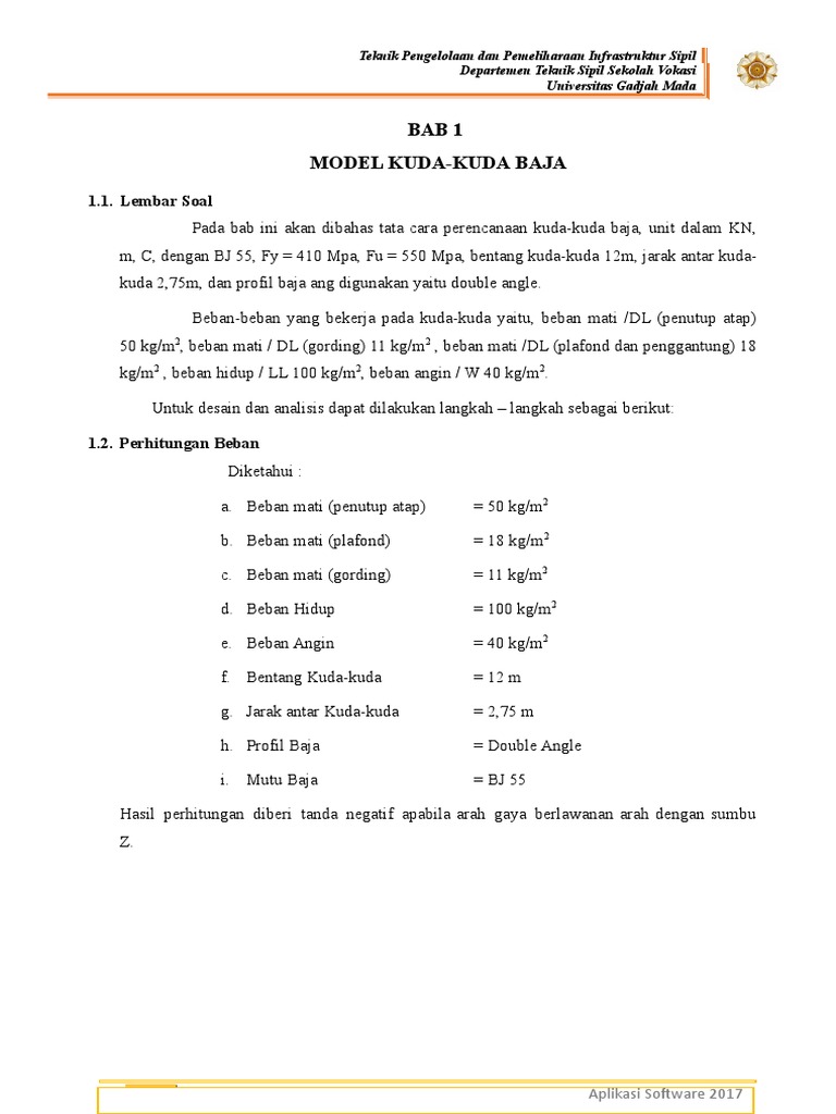 Bab 1 Rangka Kuda Kuda | PDF