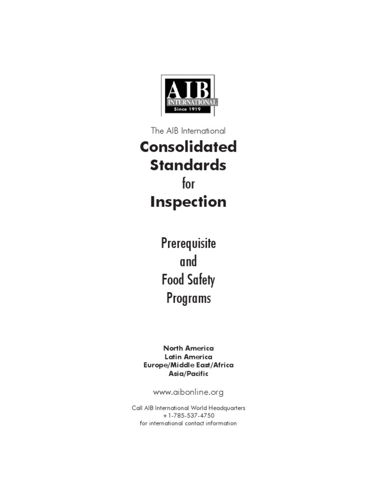 AIB Standards of Inspection | PDF | Warehouse | Audit